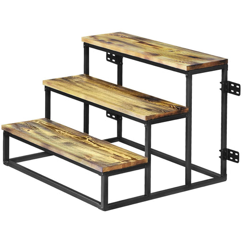 Outdoor Wood Garage Steps Prefab Stairs for Home | 20.7 to 27.5 inch ...